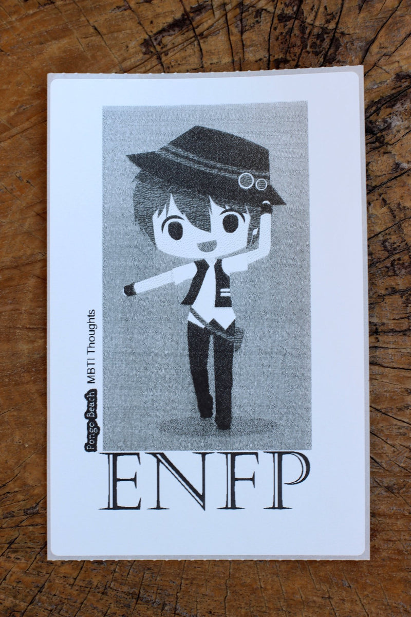ENFP Boy B/W 4"x6" Thermal Sticker - Kawaii Anime Chibi - MBTI Thought ...